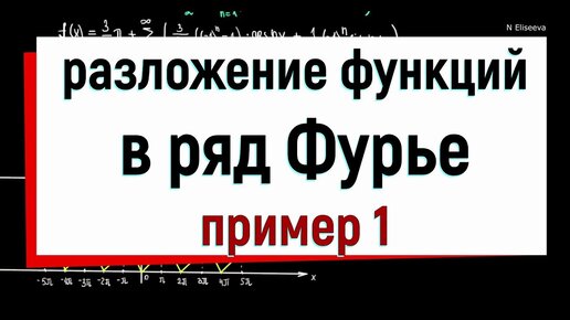Разложение функции в ряд Фурье Пример 1 N Eliseeva Дзен