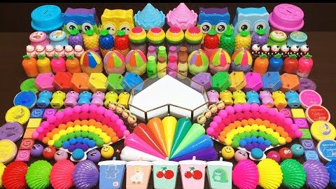 RAINBOW Slime ! Mixing Random Things into GLOSSY Slime ! Satisfying ...